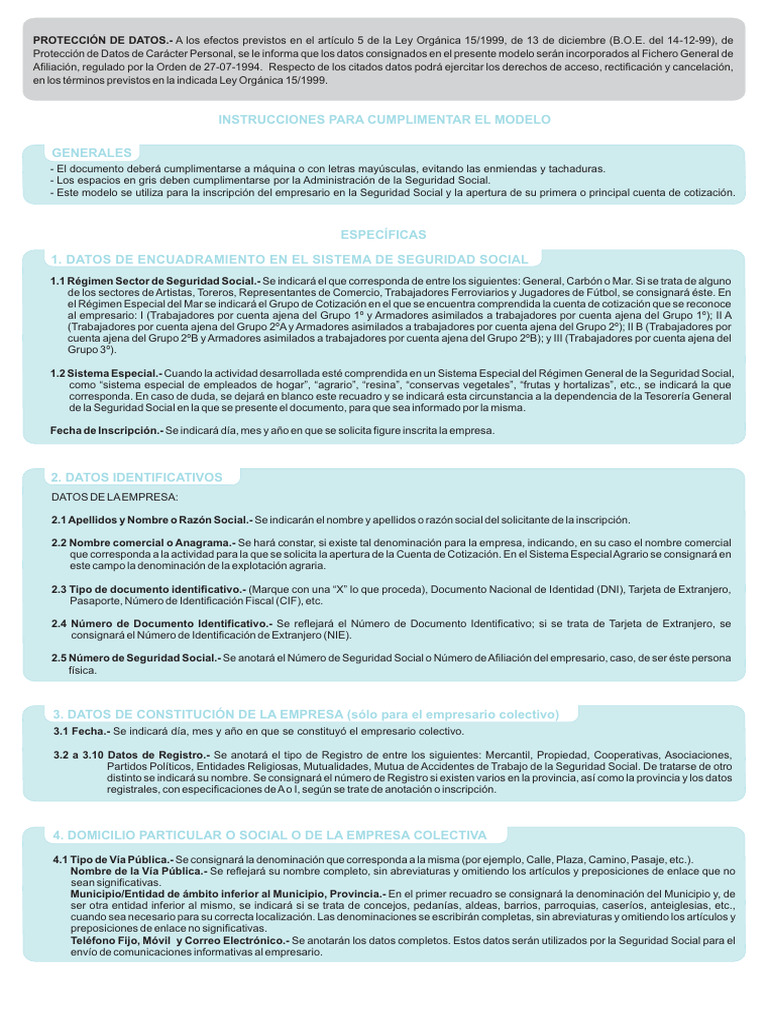 Inscripcion SS | PDF | Documento de identidad | Organización mutua