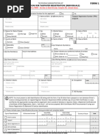 Taxpayer Registration Form Individual Guide | PDF | Taxation | Payments