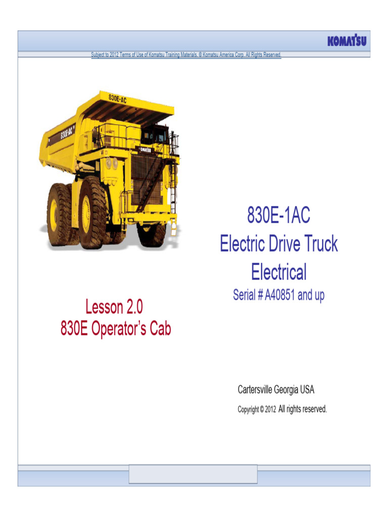 03_L0_830E-1AC_ Cab Control [Compatibility Mode] | PDF | Brake | Switch