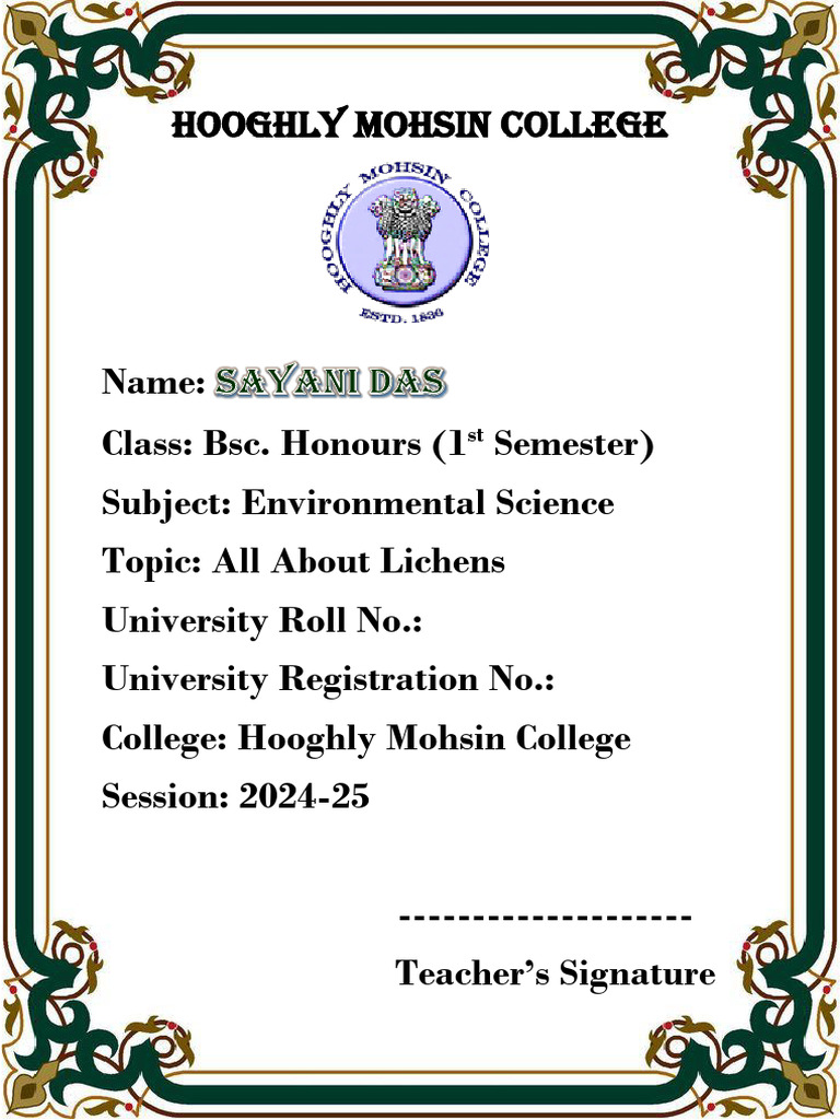 Project Front Page 1 | PDF