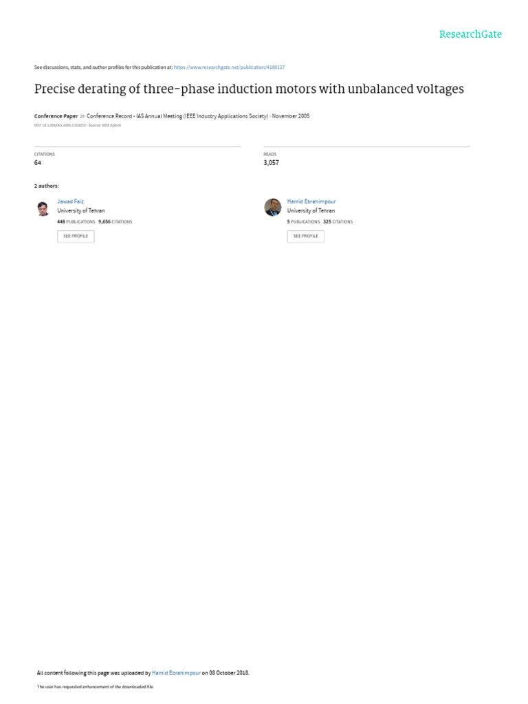 IEEE-IAS2005Paper - induction Motors with Unbalanced Voltages | PDF ...