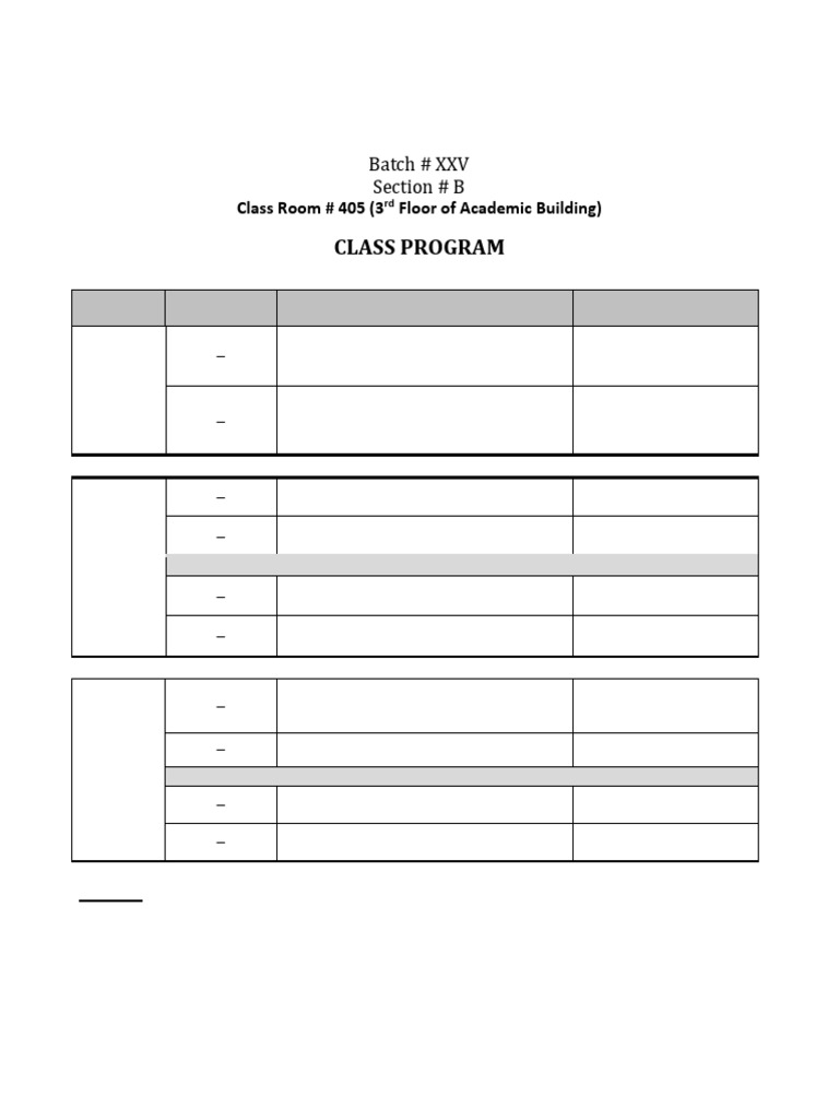 DSC - Routine - Section-B - 1st Week - 28-29 June & 01 July 2024 | PDF ...
