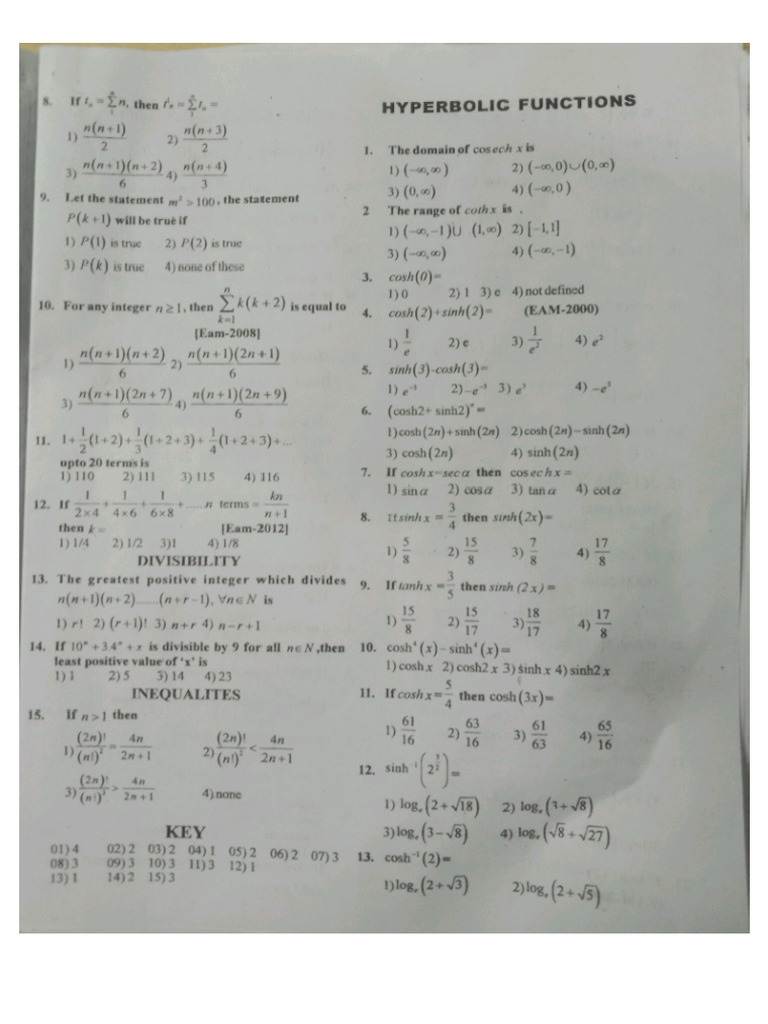 Hyperbolic Functions | PDF
