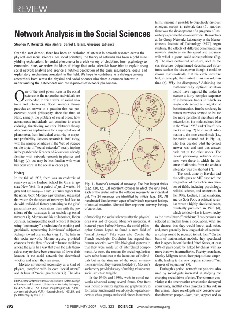 science.1165821 | PDF | Social Network | Science