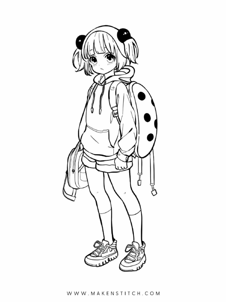02 Anime Ladybug Coloring Page | PDF