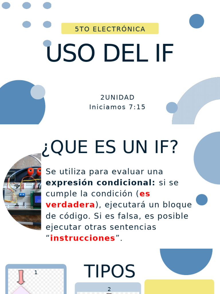 Uso del IF en Programación Electrónica | PDF