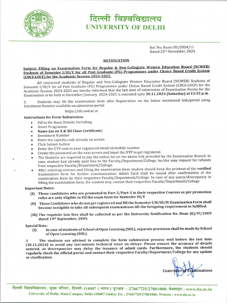 2024-11-23-Last date Notification PG-11 | PDF