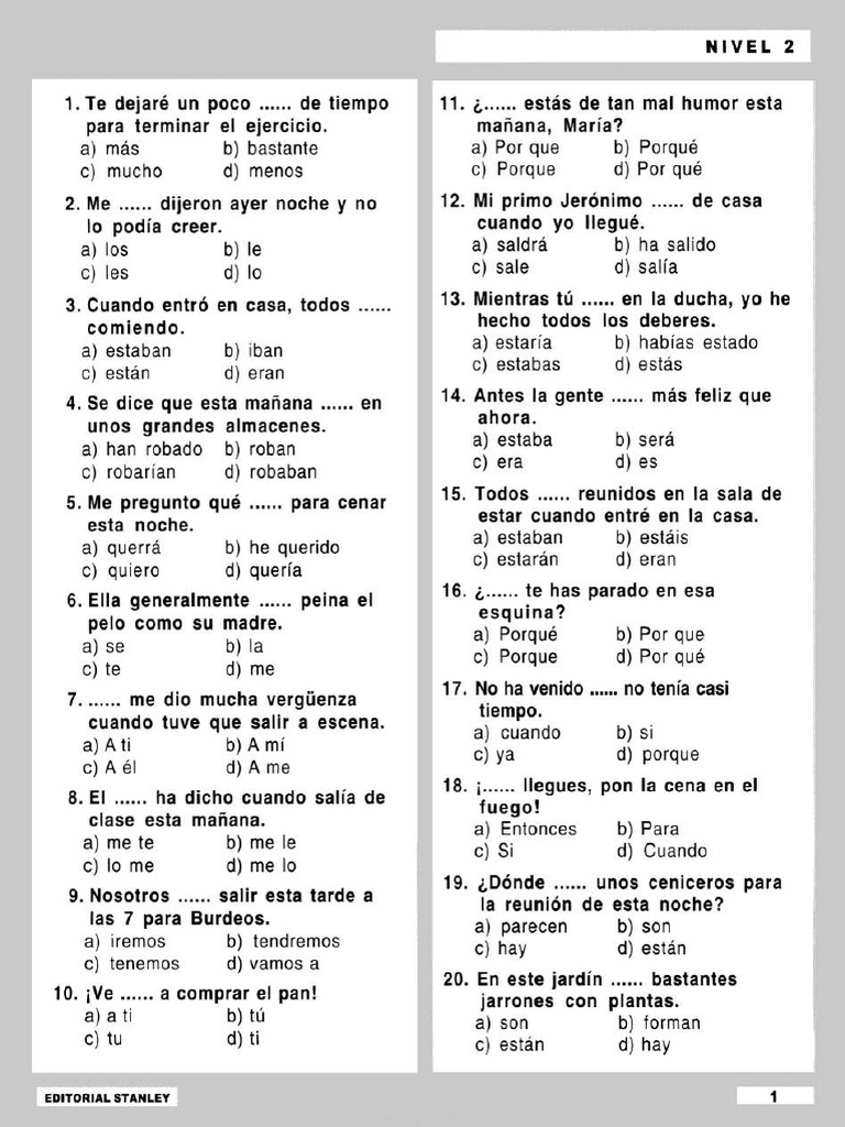 1000 Español Nivel Intermedio | PDF