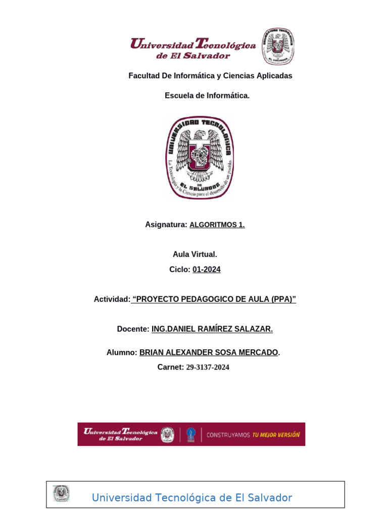 Guía 1 de Algoritmos Selectivos. Eval - No.3. Ciclo 01 2024 Algoritmos I | PDF | Algoritmos ...