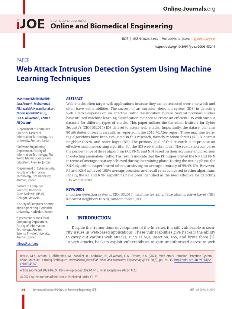 Web Attack Detection via Machine Learning | PDF | Machine Learning | Sensitivity And Specificity