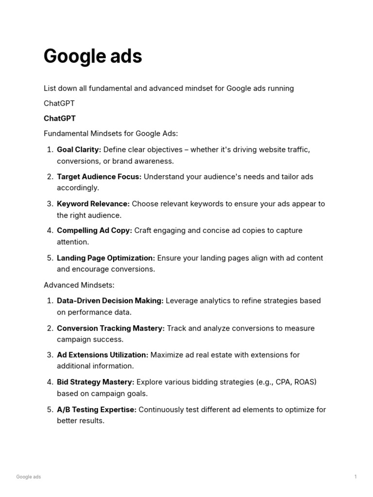 Google Ads | PDF | Analytics | Search Engine Optimization