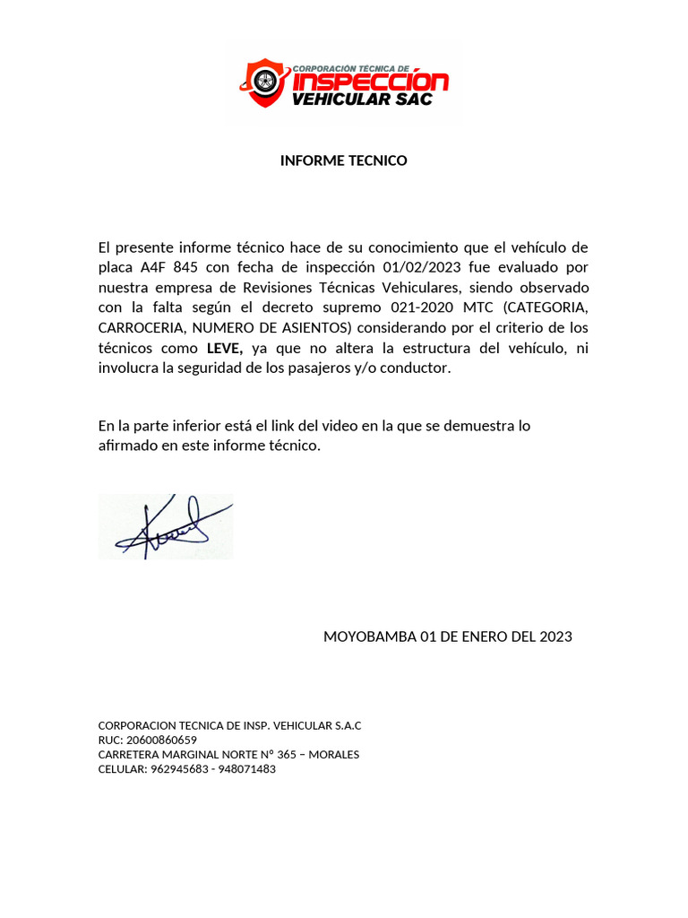 Informe Doc 01 | PDF