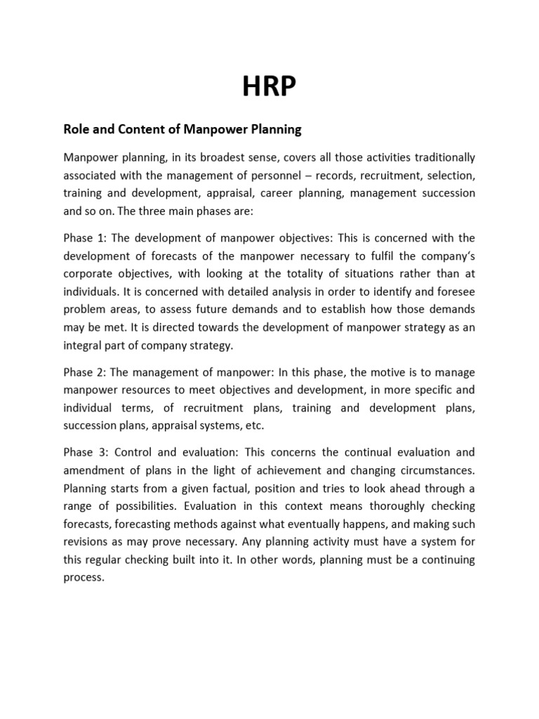 HRP (1) | PDF | Human Resources | Business