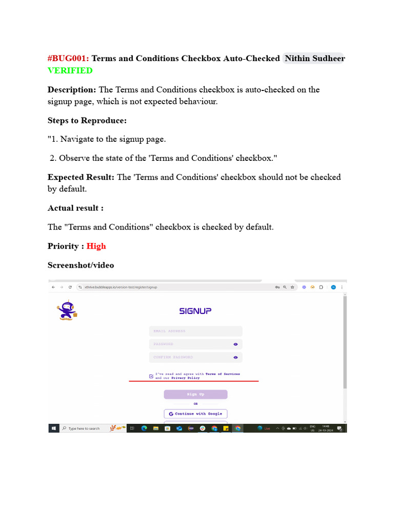 X Thrive Robo Marketplace Bug Report | PDF | Icon (Computing) | Password