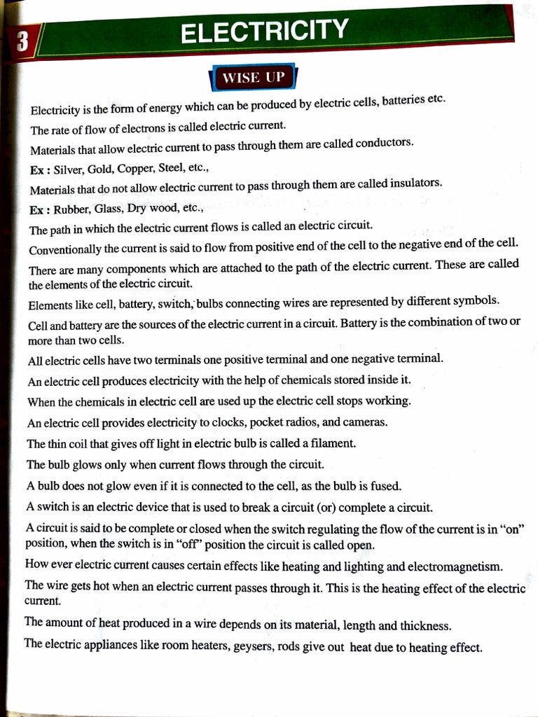 Electricity Notes | PDF