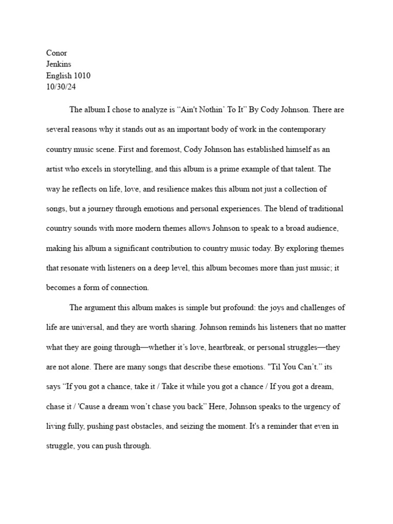 Conor Jordan - Submit Your Final Draft Here | PDF | Storytelling ...