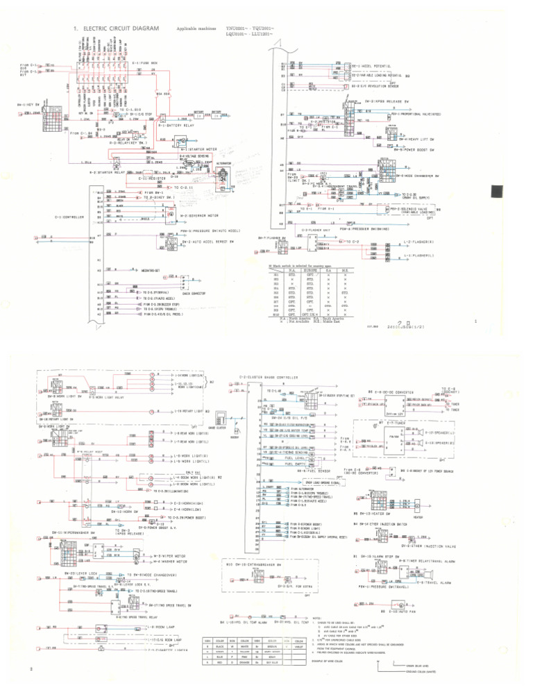 SK200LC Mark IV Electrical Circuit | PDF