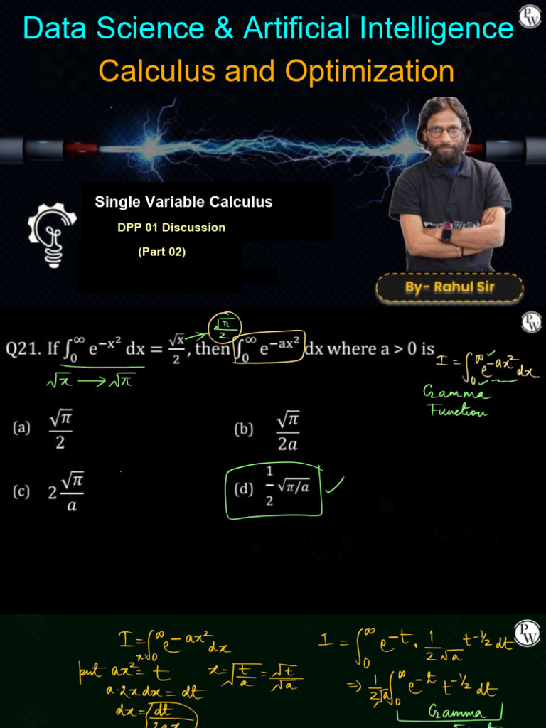 Single Variable Calculus - DPP 01 Discussion (Part 02) Notes | PDF