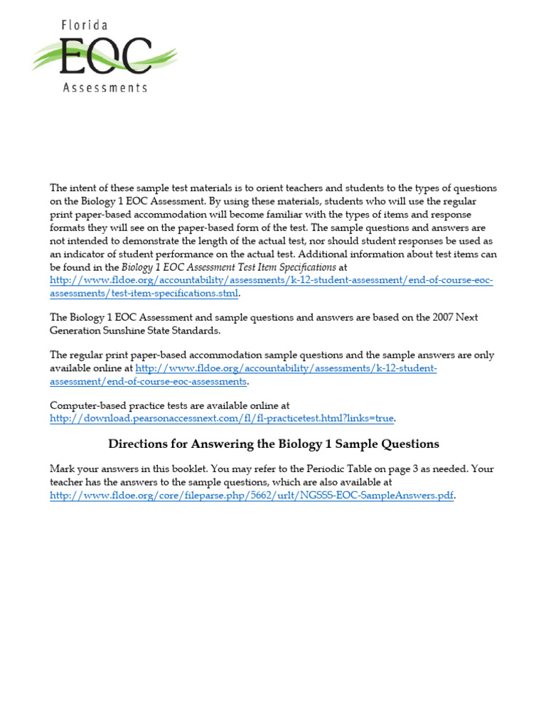 Biology1 EOC | PDF | Cell Membrane | Cell (Biology)
