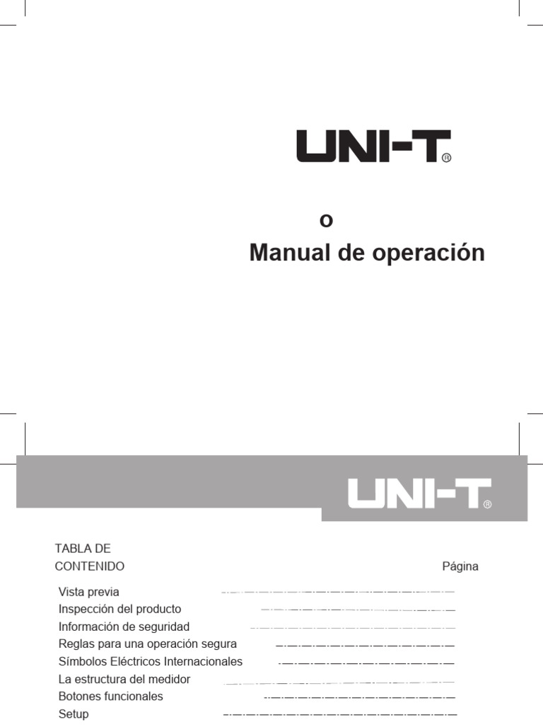 Manual de Operacion UT371-UT372 | PDF | Ingenieria Eléctrica | Electrónica