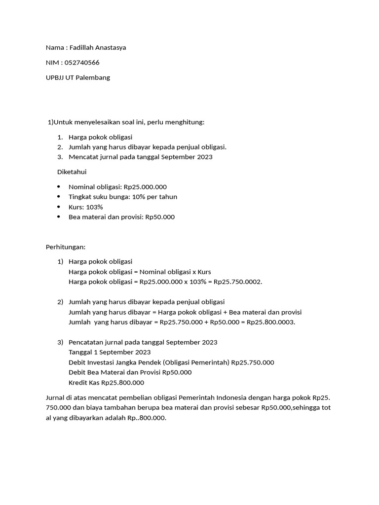 Tugas 3 Pengantar Akuntansi | PDF