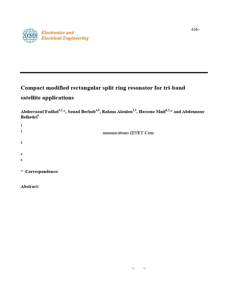Compact Modified Rectangular Split Ring Resonator Pdf Metamaterial