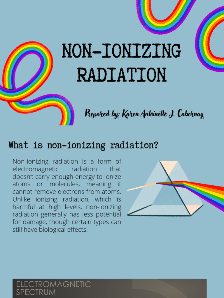 NON IONIZING RADIATION | PDF | Radiation | Electromagnetic Spectrum