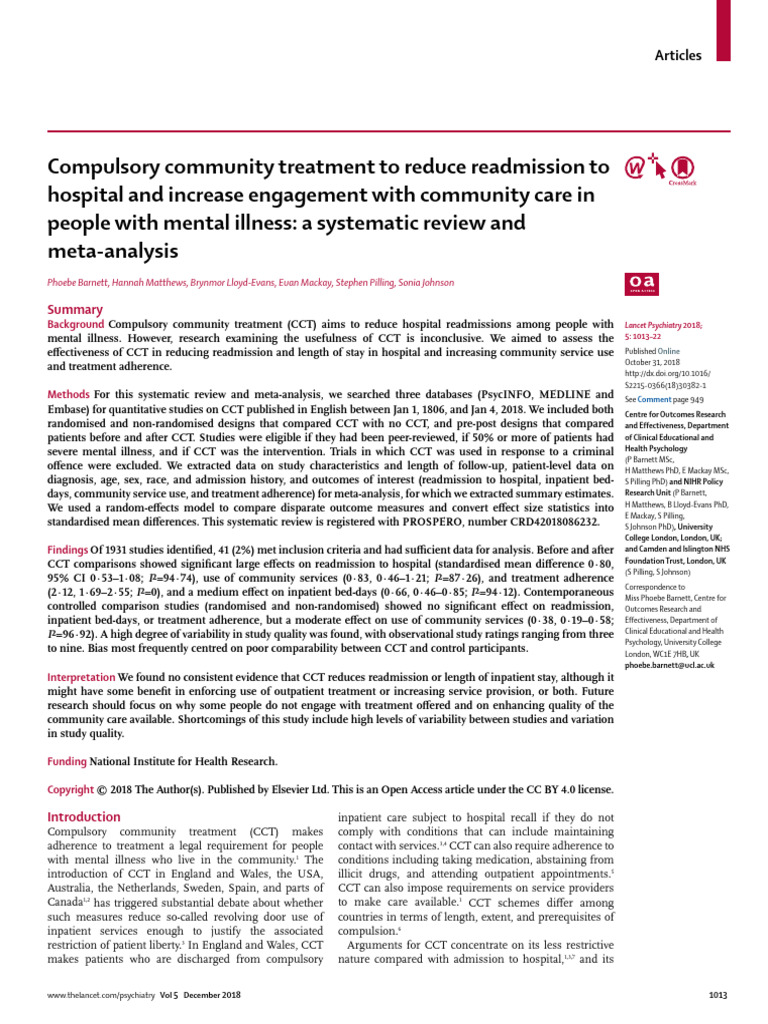Barnett Et Al Pdf Systematic Review Meta Analysis