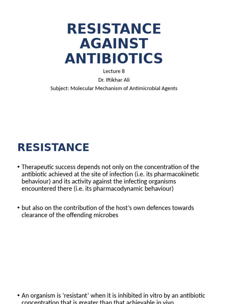 Antibiotic Resistance Mechanisms Explained | PDF | Antimicrobial ...