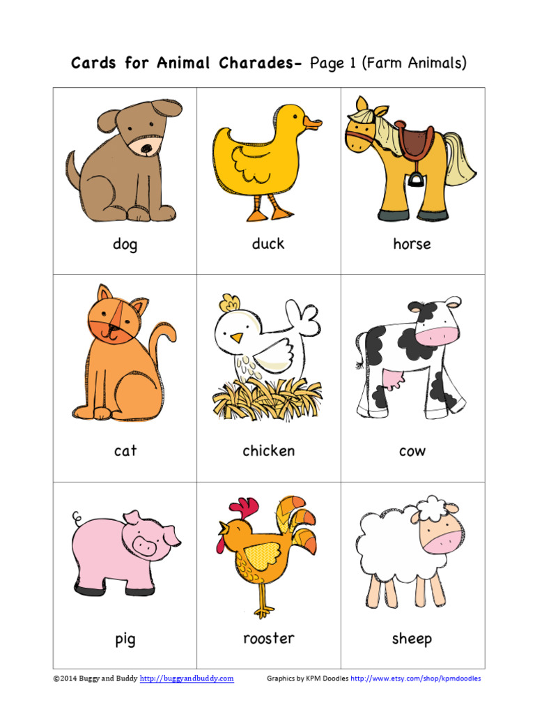 Animal Charades 1 | PDF