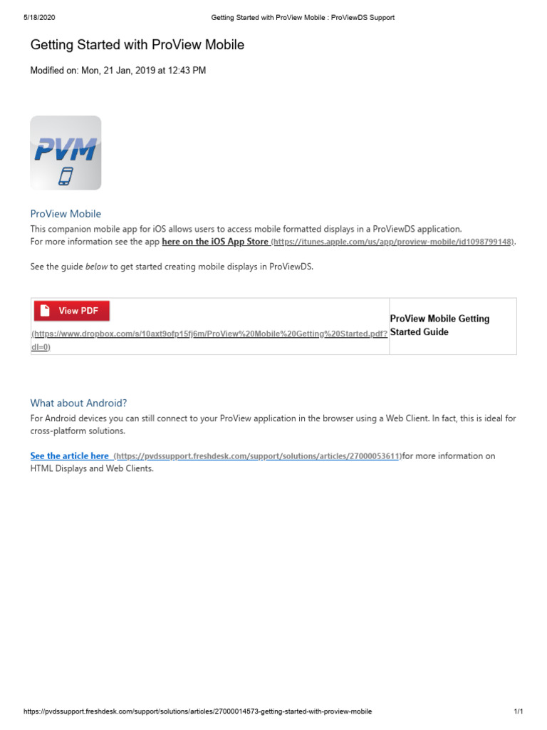 ProviewDS - Getting Started with ProView Mobile _ ProViewDS Support | PDF