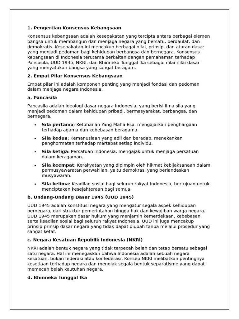 Konsensus Kebangsaan | PDF