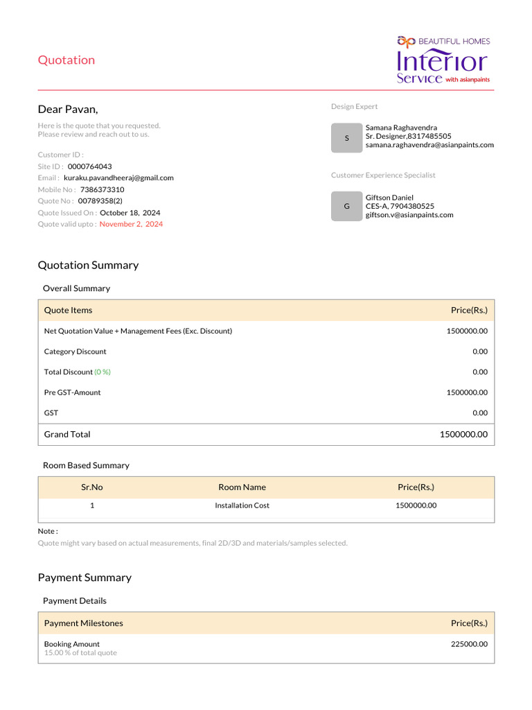 Quotation 1729230806318 PDF | PDF | Taxes | Value Added Tax