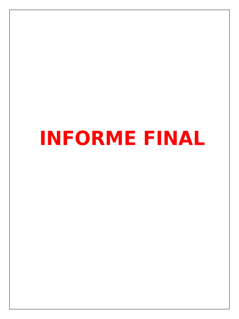 Informe Final | PDF
