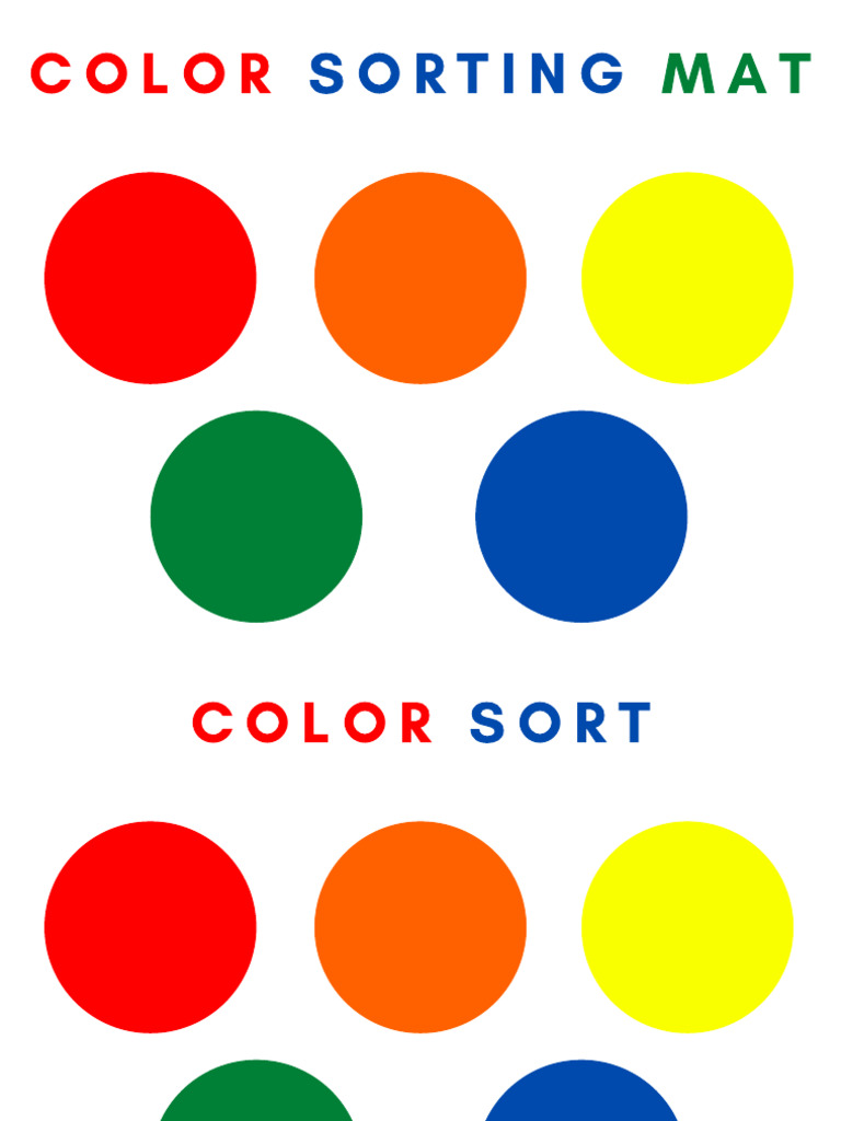 Color Sorting Mats | PDF