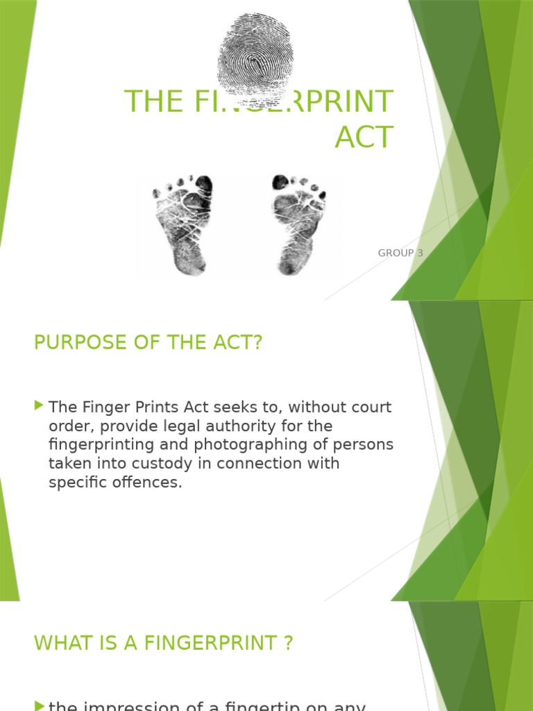 Overview of the Fingerprint Act | PDF | Fingerprint | Acquittal