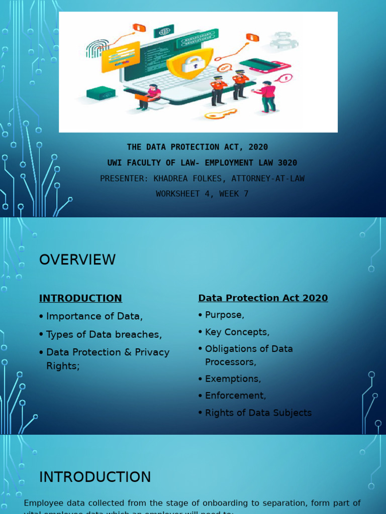 Data Protection Act Law 3020 W0rksheet 4 Week 7-2 | PDF | Privacy ...