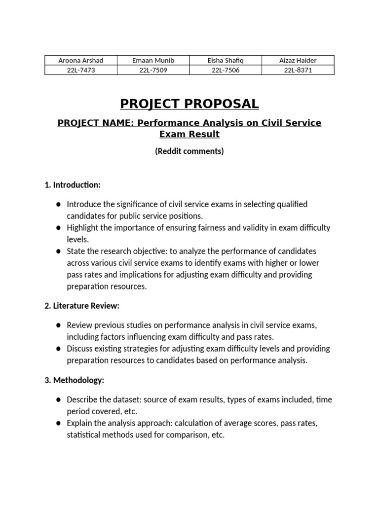 Project Proposal | PDF | Methodology | Scientific Method