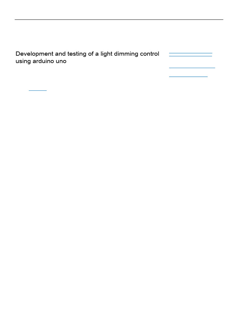 Arduino-Based Light Dimming Control | PDF | Lighting | Light Emitting Diode