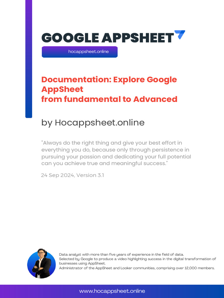 Appsheet Learning Materials From Basic To Advanced (English Version 3.1) | PDF | Spreadsheet ...