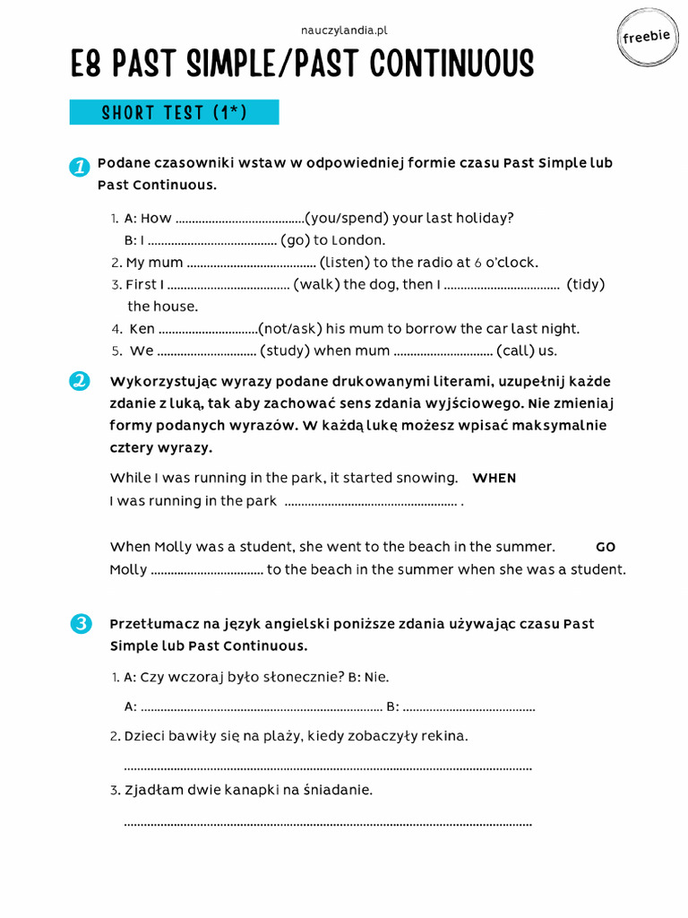 E8 Past Sim Con Short Test 1 | PDF