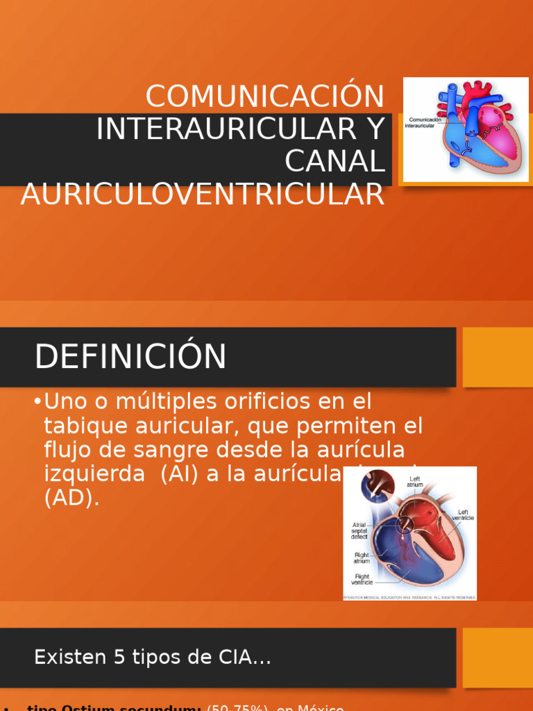 Comunicación Interauricular y Canal Auriculoventricular | PDF | Sistema ...
