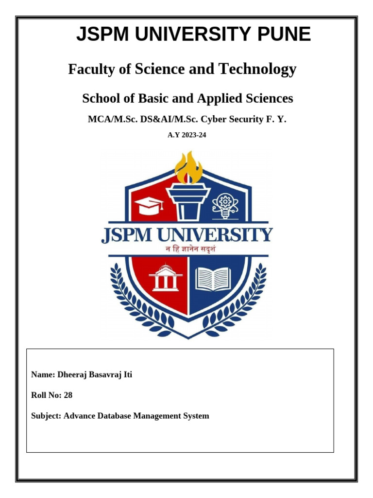 ADBMS LAB | PDF | Computing | Data Management ADBMS LAB | PDF | Computing | Data Management