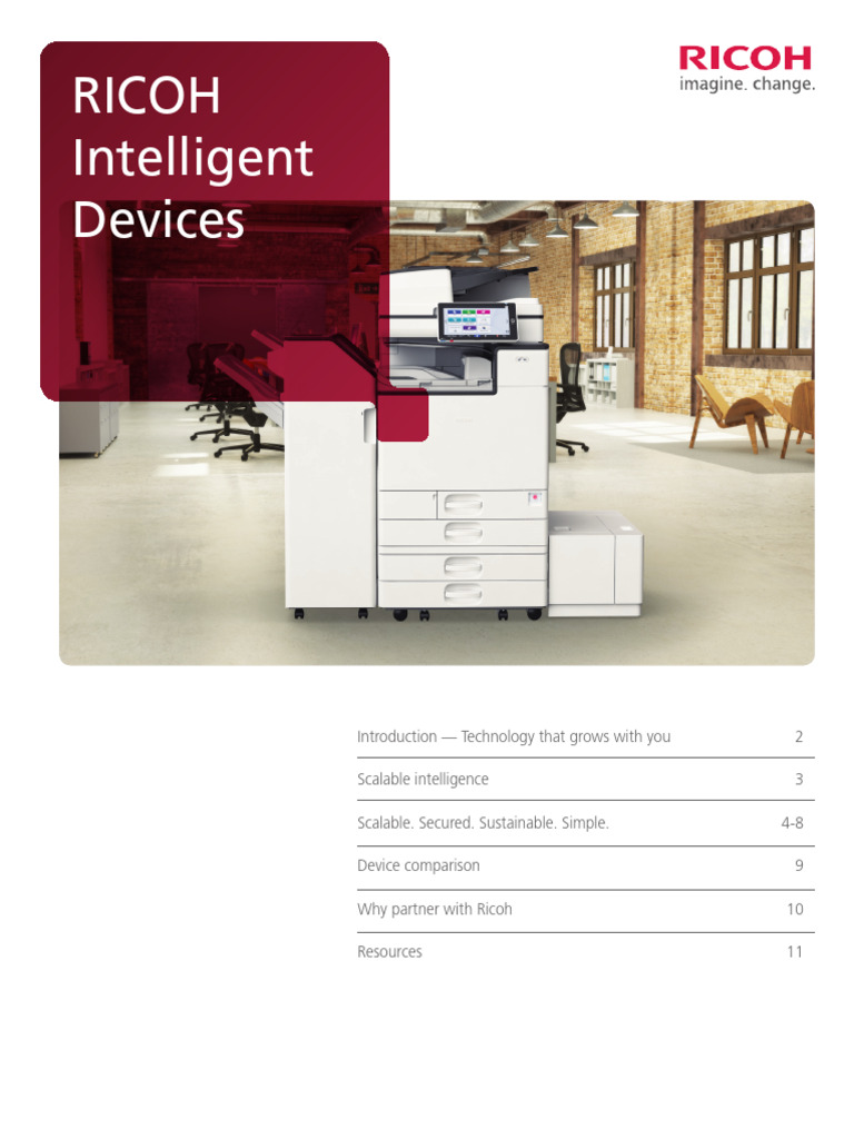 R4014-4 Ricoh Intelligent Devices Range Brochure Hires | PDF | Scalability | Printer (Computing)