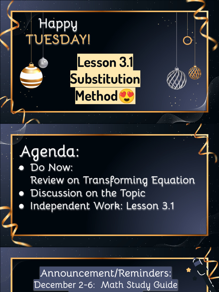 Lesson 3 - Systems of Linear Equation | PDF | Equations | Infographics