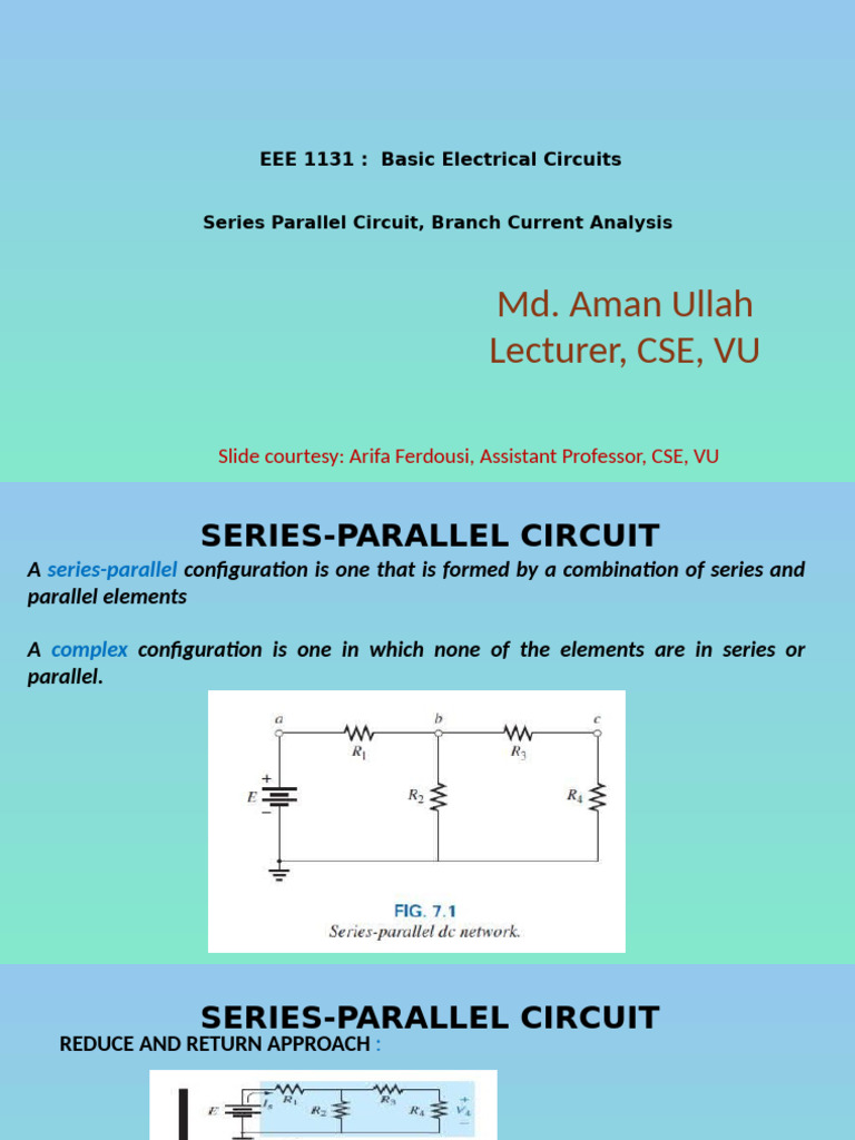 EEE_1131_M3 | PDF | Series And Parallel Circuits | Resistor
