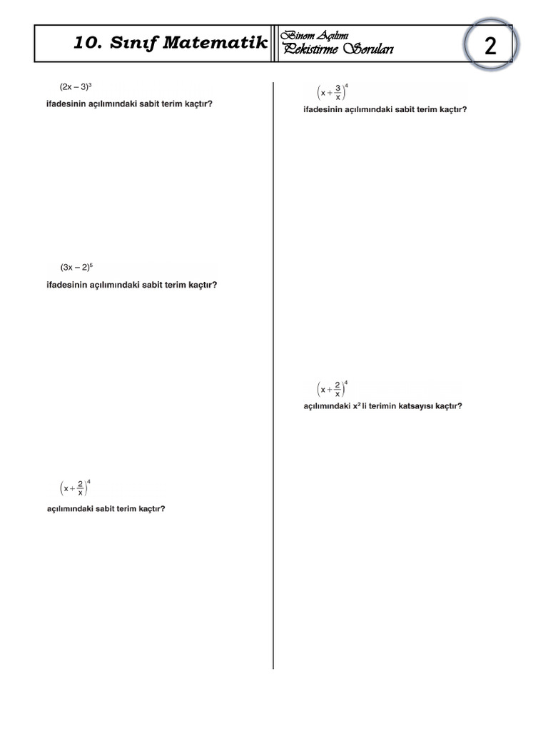 Binom Pekistirme Sorulari 02 | PDF