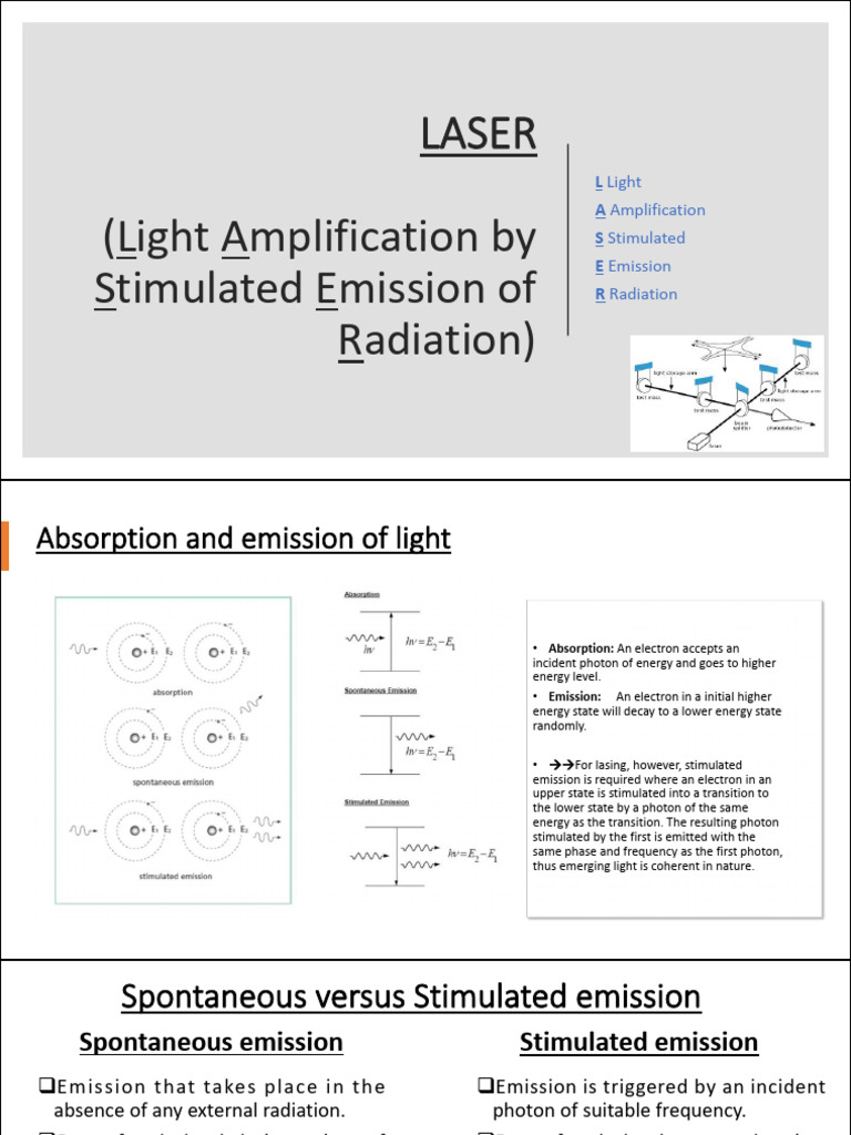 Laser | PDF | Laser | Emission Spectrum