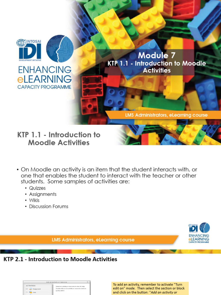 Introduction to Moodle Activities | PDF