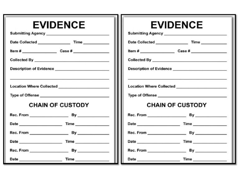 Chain of Custody Log Printable | PDF